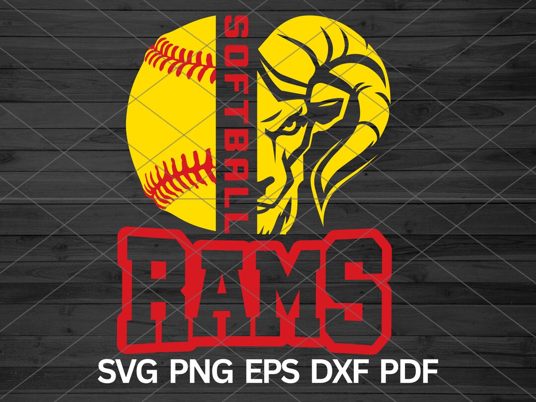 High School Rams Softball Svg, Ram Svg, Rams Svg, Rams Svg Cut Files ...