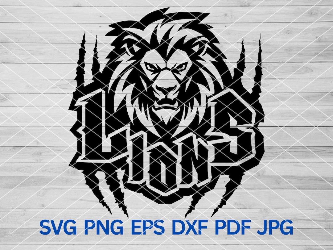 Lion Svg, Lions Svg, Lions Scratches Svg, Lions Pride Football Mom, Lions School Spirit, Lions ...