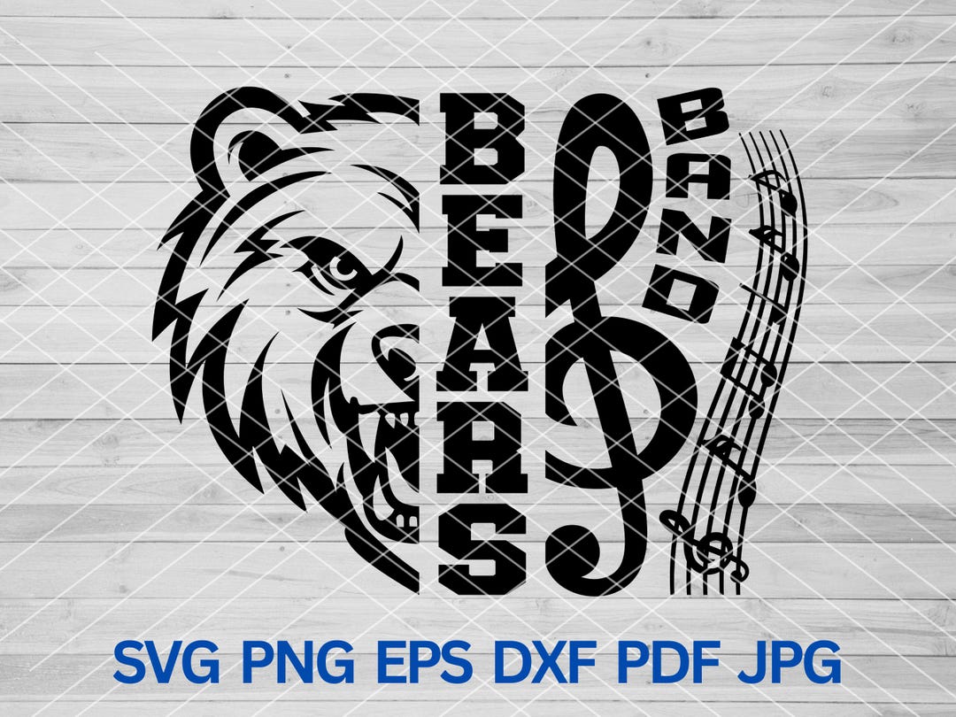 Bears Band Svg, Bears Marching Band Svg, Bears Svg, Bears Mascot Svg ...