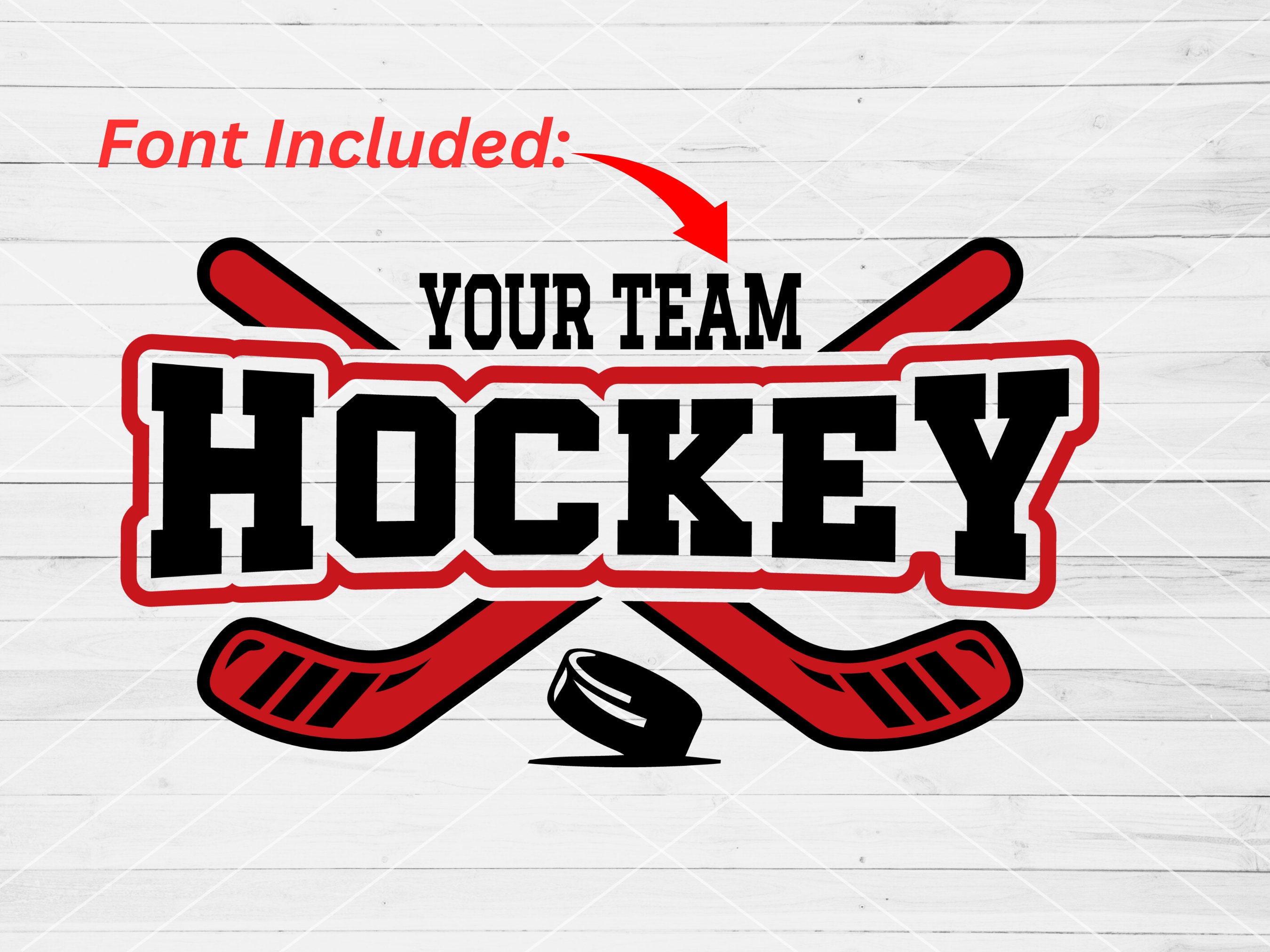 Hockey Svg Hockey Team Template Svg Hockey Cut File Hockey - Etsy