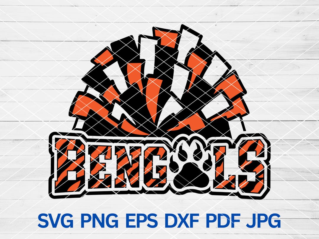 Bengals Cheer Svg, Bengals Svg, Bengals Cheer Pom Pom Svg, Bengals ...