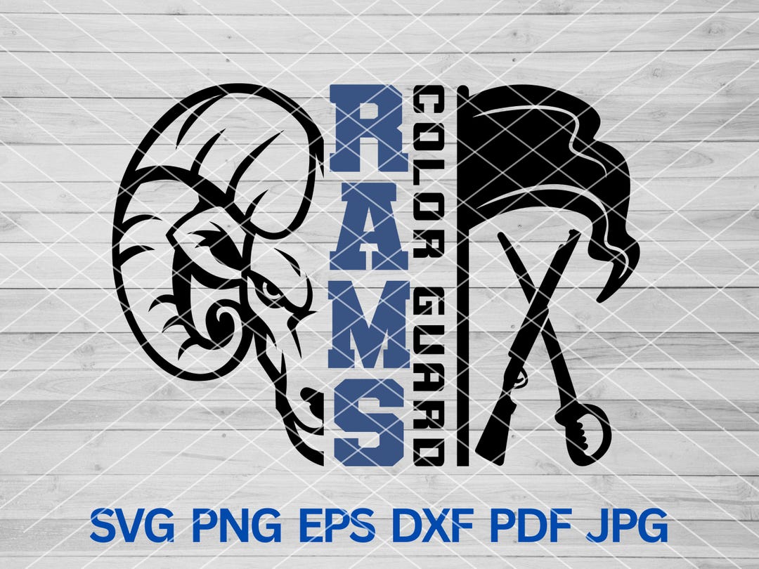 Rams Color Guard Svg, Rams Svg Cut Files Cricut, Rams School, Rams ...