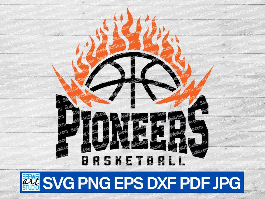 High School Pioneers Basketball Svg, Pioneers Mascot Svg Cut Files ...