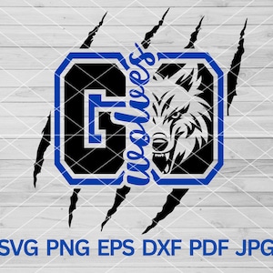 Go Wolves Svg, Wolf Svg, High School Wolves Sport Sublimation Svg ...