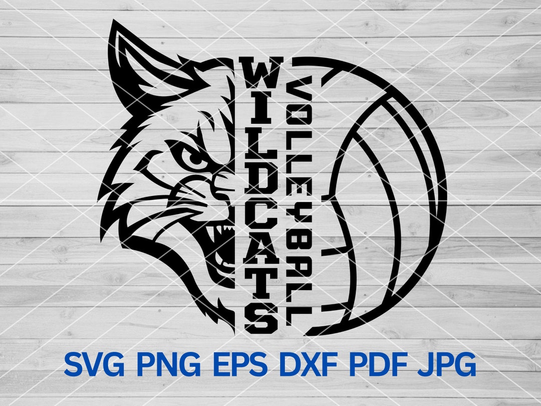 High School Wildcats Volleyball Svg, Wildcats Svg Cut File for Cricut ...
