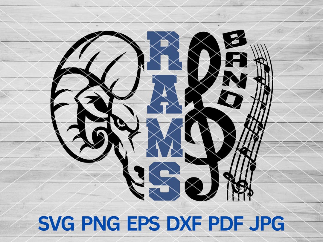 Rams Band Svg, Rams Svg, Rams School Svg Sports, Rams Mascot Svg, Rams ...