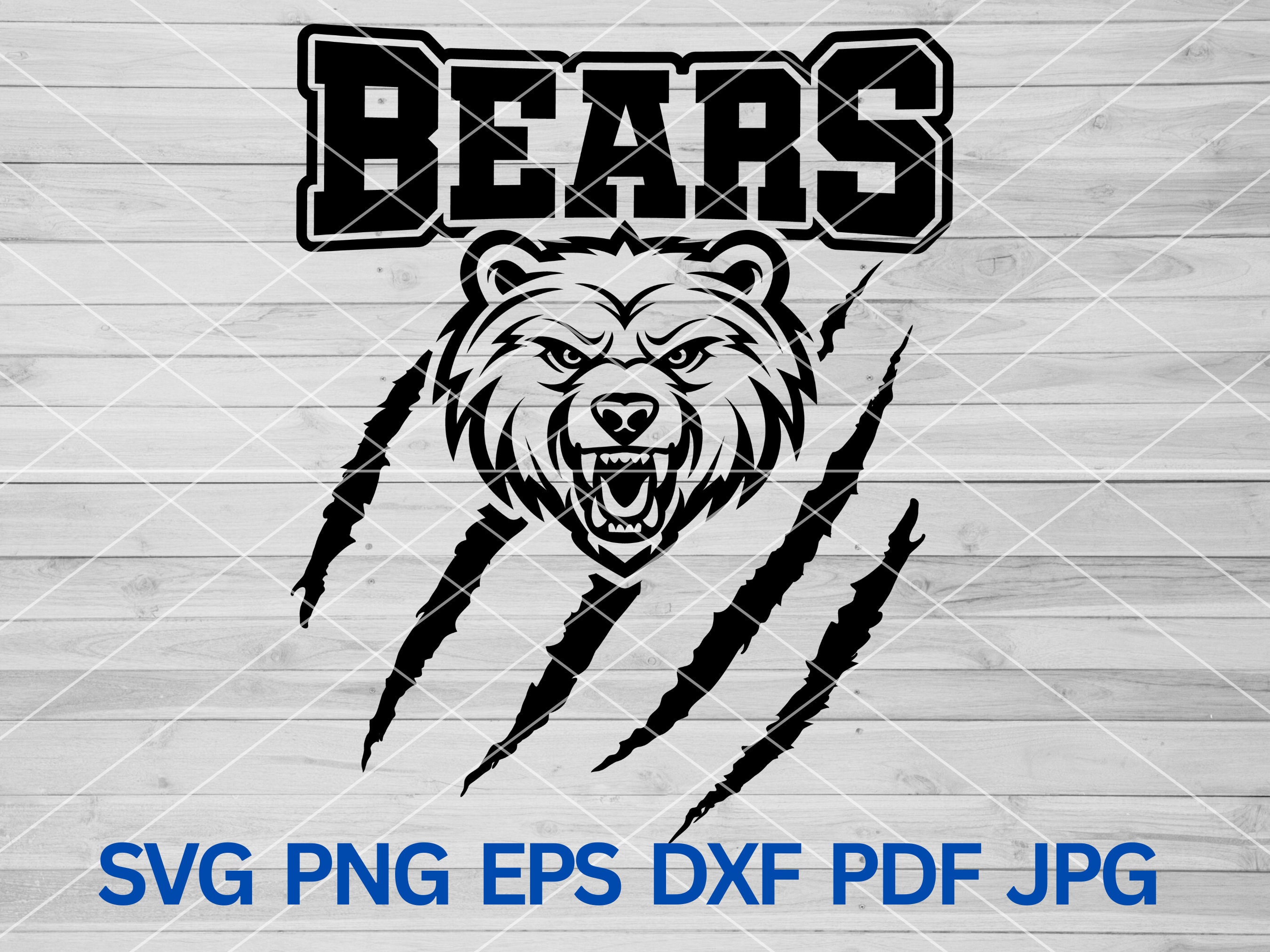 Bear Svg, Bears Svg, Bears Scratches Svg, Bears Pride, Football Mom ...