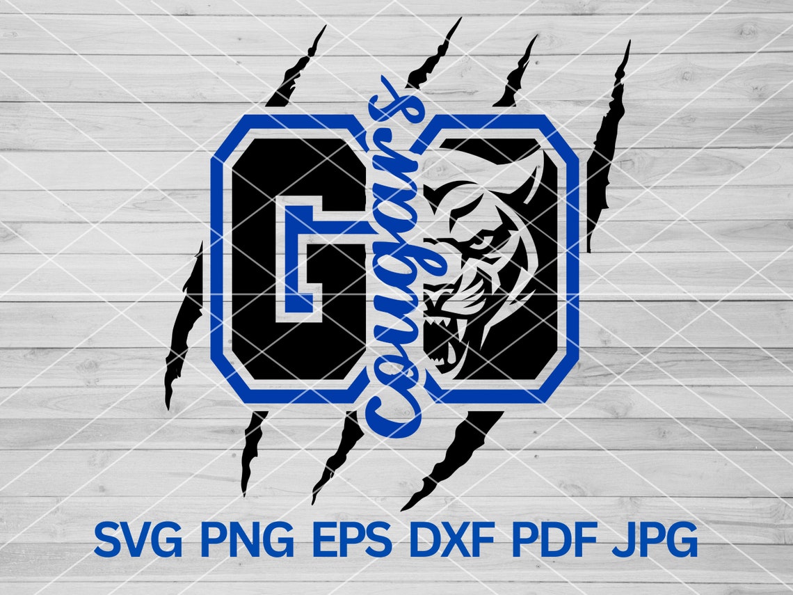 Go Cougars Svg, Cougar Pride Svg, Cougar Svg, High School Cougars Sport ...