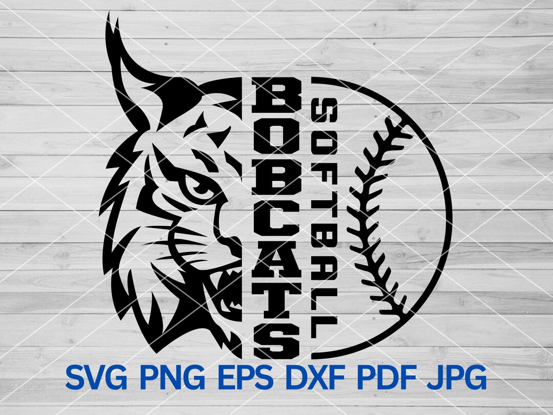 High School Bobcats Softball Svg, Bobcat Svg, Bobcats Svg Cut Files ...