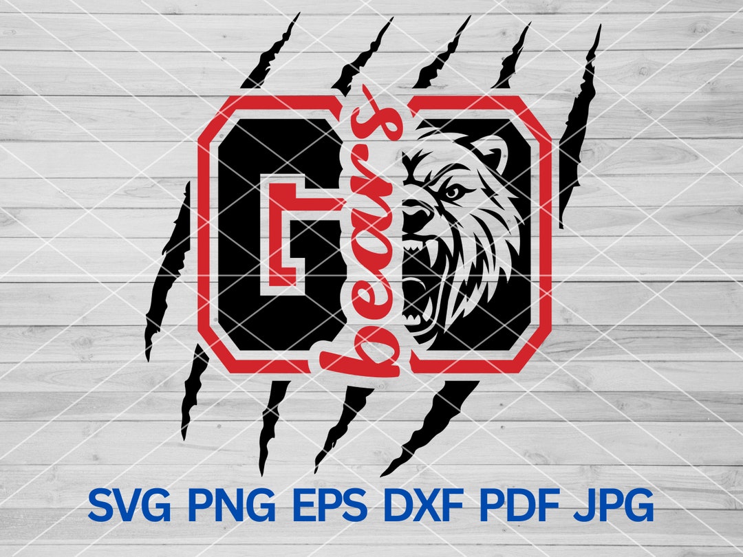 Go Bears Svg, Bear Svg, High School Bears Sport Sublimation Svg, Bears ...