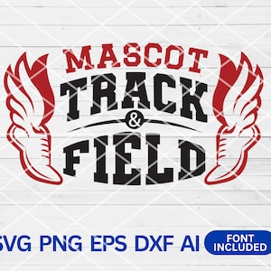 Custom Track & Field Team Template Svg, Track Shoe Svg, Mascot Template ...