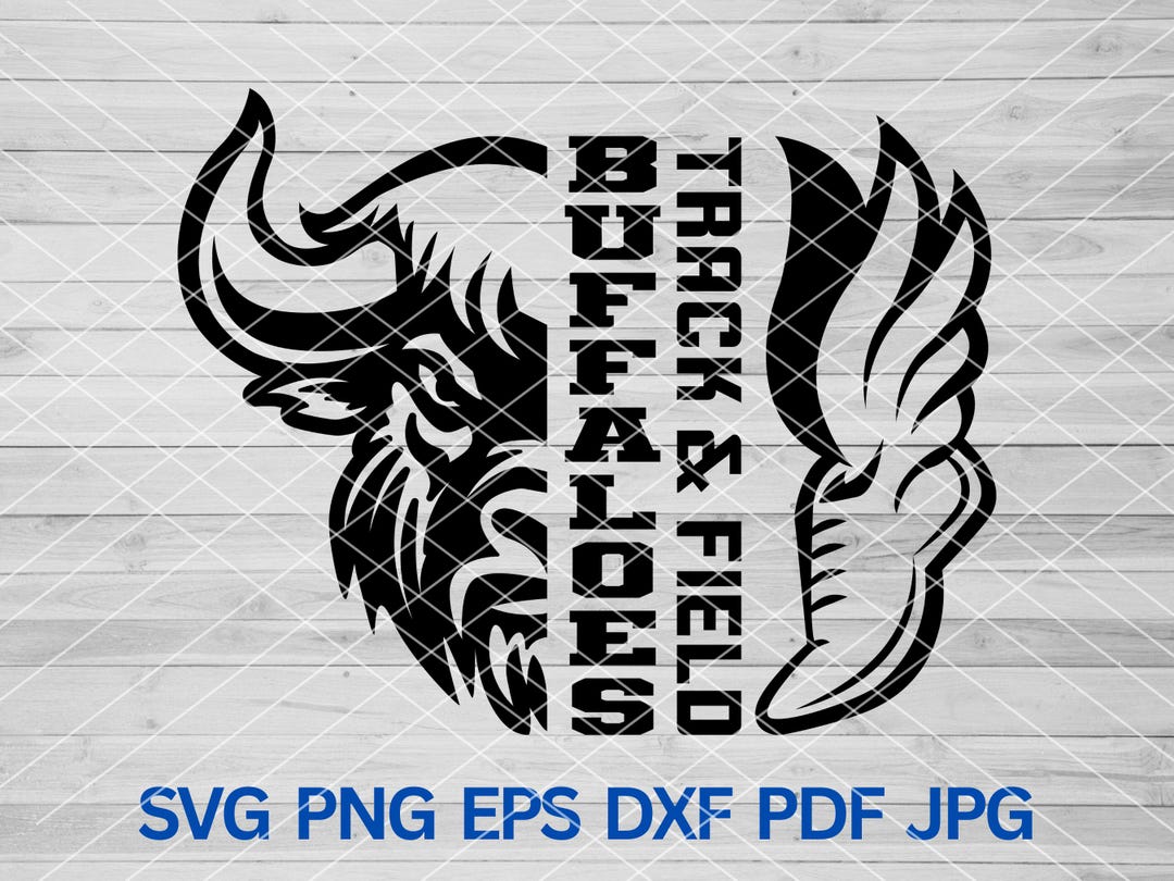 Buffaloes Track & Field Svg, Buffaloes Mascot Svg, Buffaloes Track and ...