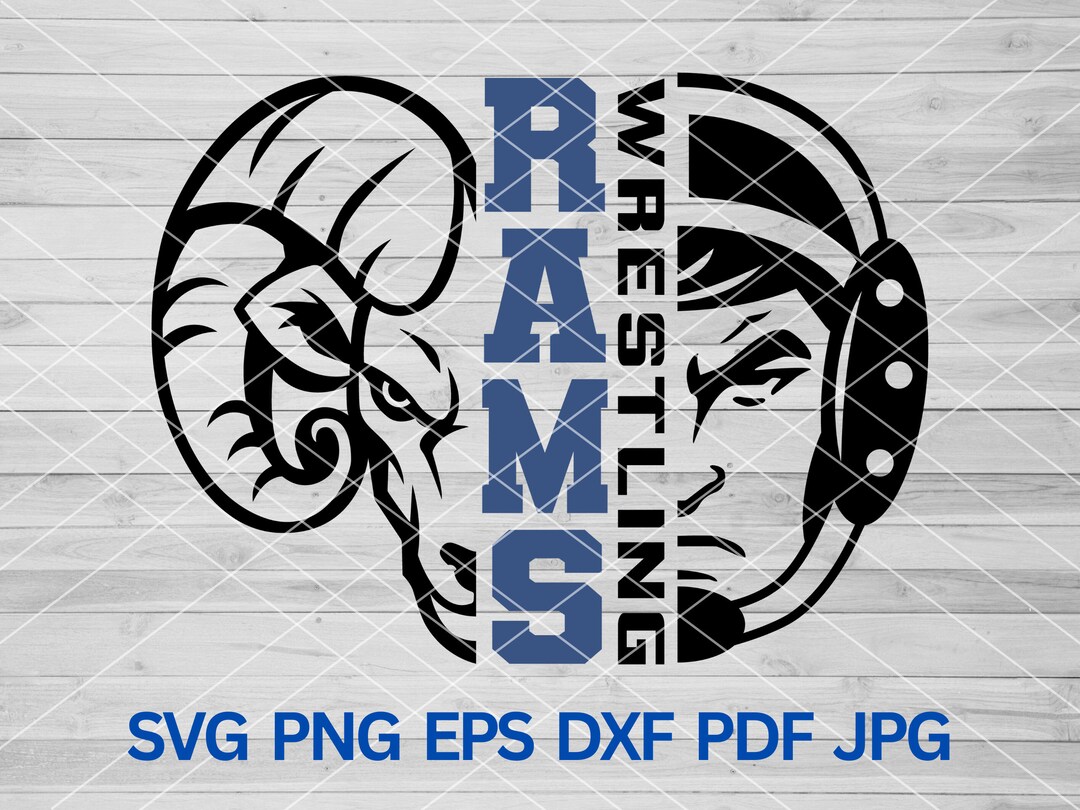 Rams Wrestling Svg, Wrestler Svg, Rams Svg Cut File, Rams Team, Rams ...