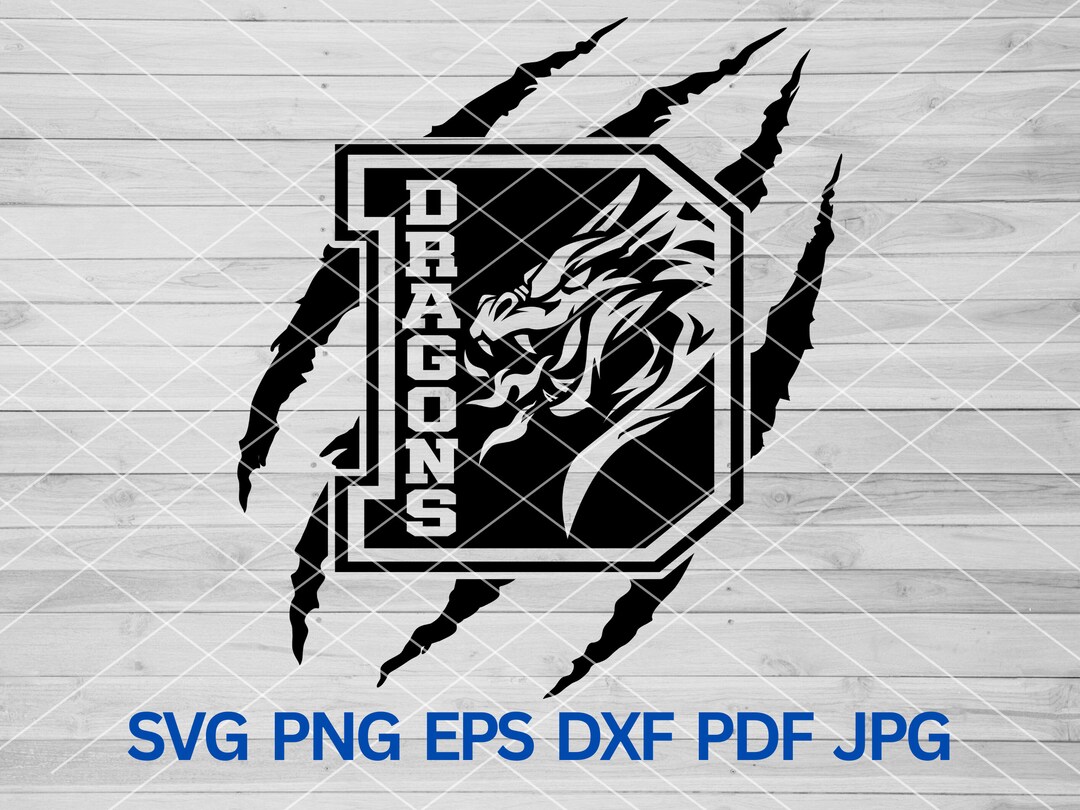 Dragons in D Letter Svg, Dragons Svg, Dragon Svg, Dragons Mascot Svg ...