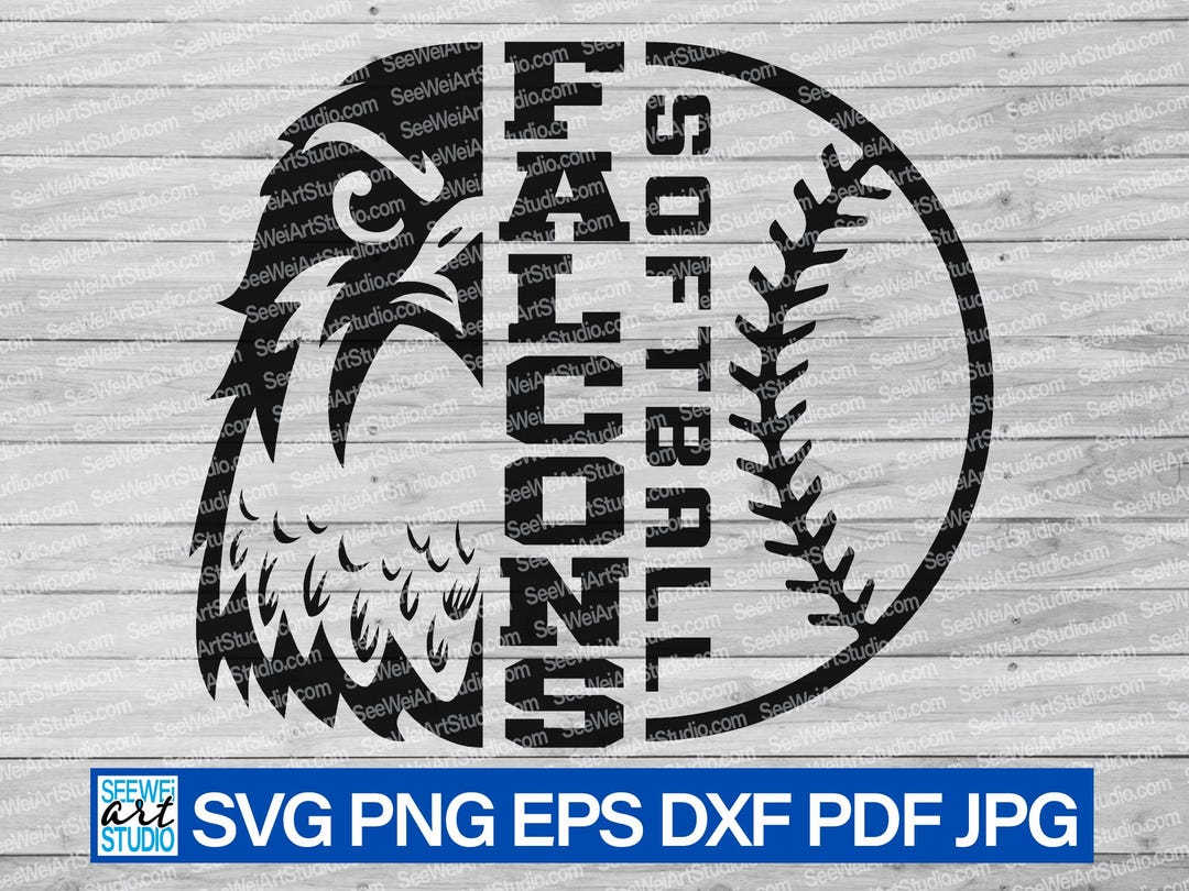 High School Falcons Softball Svg, Falcons Svg Cut Files, Falcons Mascot ...