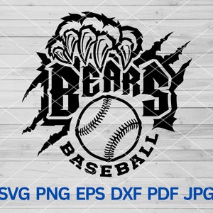 High School Bears Baseball Svg, Bear Svg, Bears Svg, Bears Pride ...