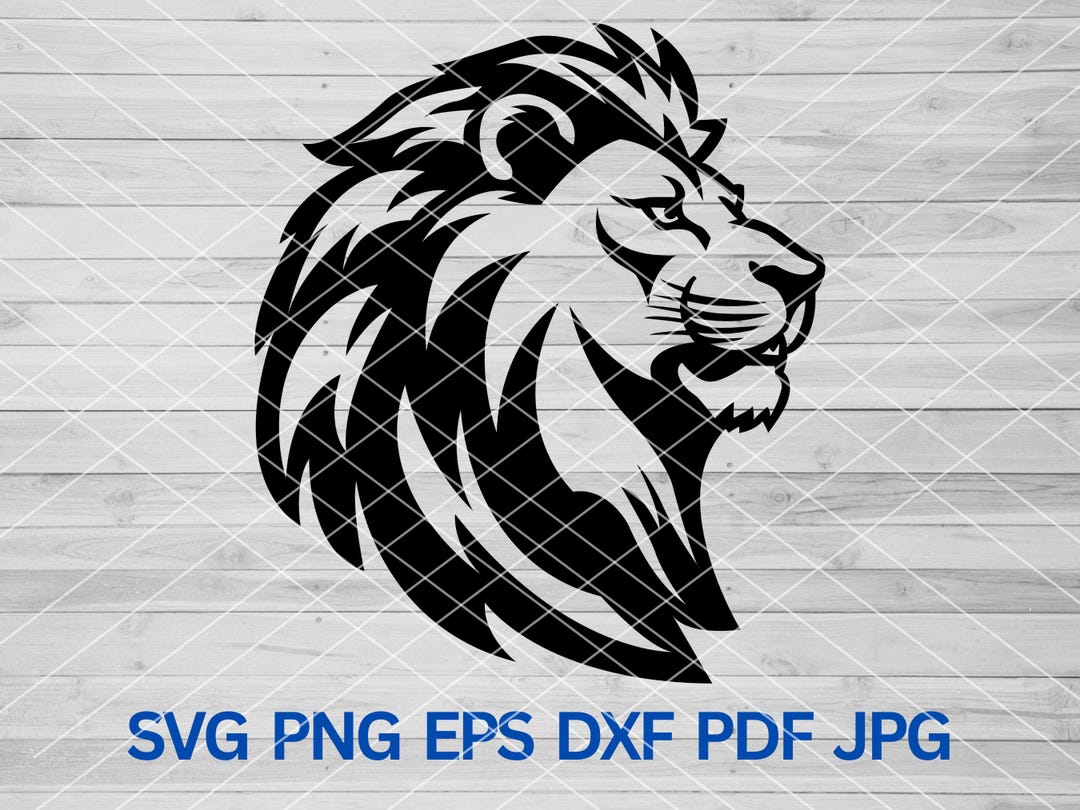 Lion SVG, Lion Cut File for Cricut, Lion Head Silhouette, Lion Face Svg ...