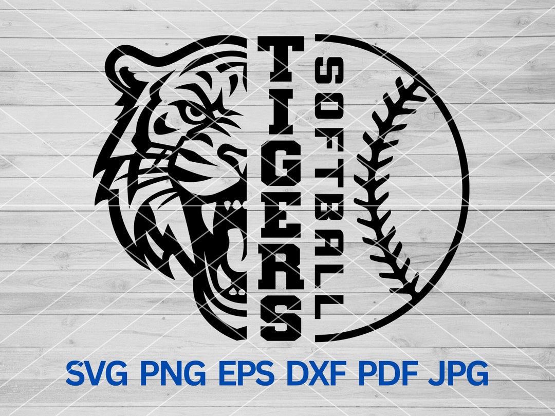 High School Tigers Softball Svg, Tigers Svg, Tigers Mascot Svg, Tigers ...