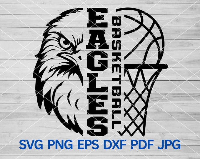 Eagles Basketball Mascot Digital File Green & Black Variation. Other ...
