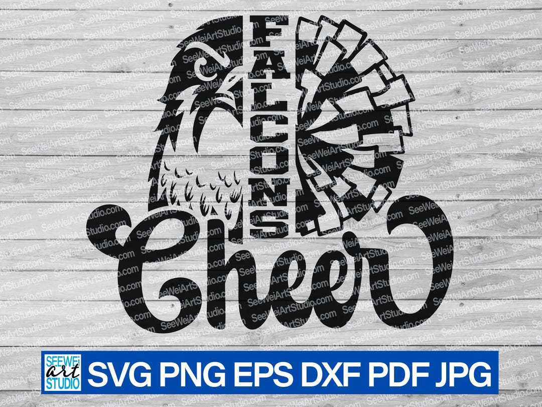 Falcons Cheer Svg, Falcons Svg Cut Files, Falcons Mascot Svg, Falcons ...
