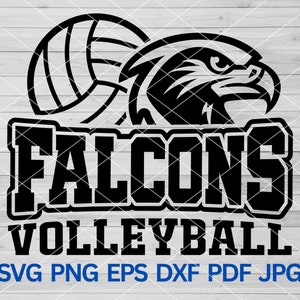 High School Falcons Volleyball Svg, Falcons Svg Cut Files, Falcons ...