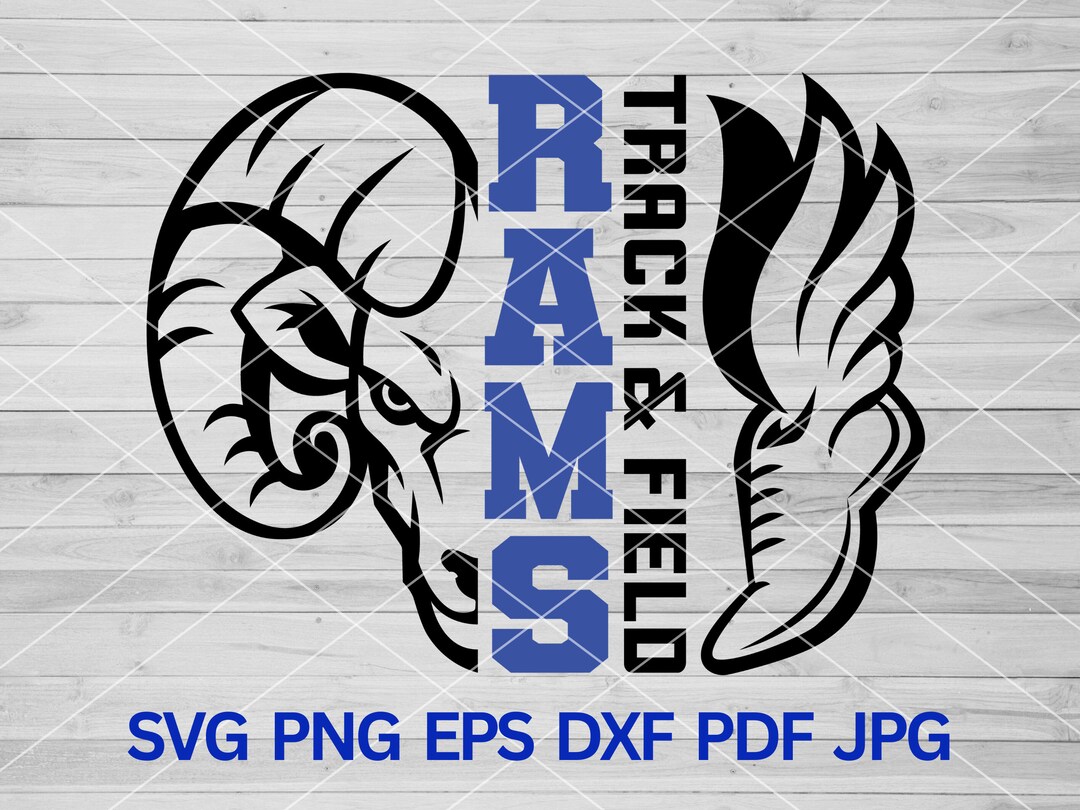 Rams Track & Field Svg, Rams Track and Field Svg Cut File, Rams Track ...