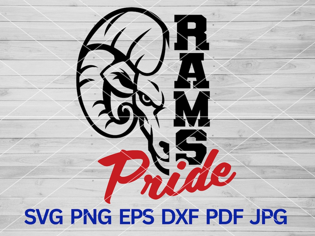Rams Pride Svg, Ram Svg, Rams Svg, Rams Cut Files Cricut, Rams School ...