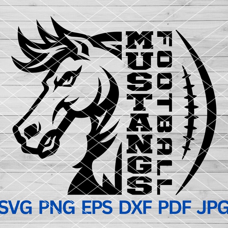 Mustangs Football Svg - Etsy