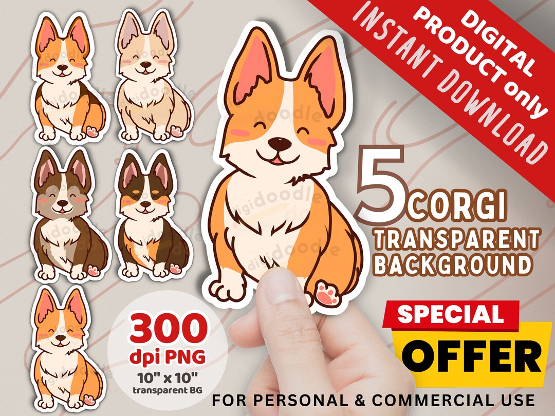 Pembroke Welsh Corgi Dog Clip Art Drawing Corgi Welsh Corgi Png Bundle ...