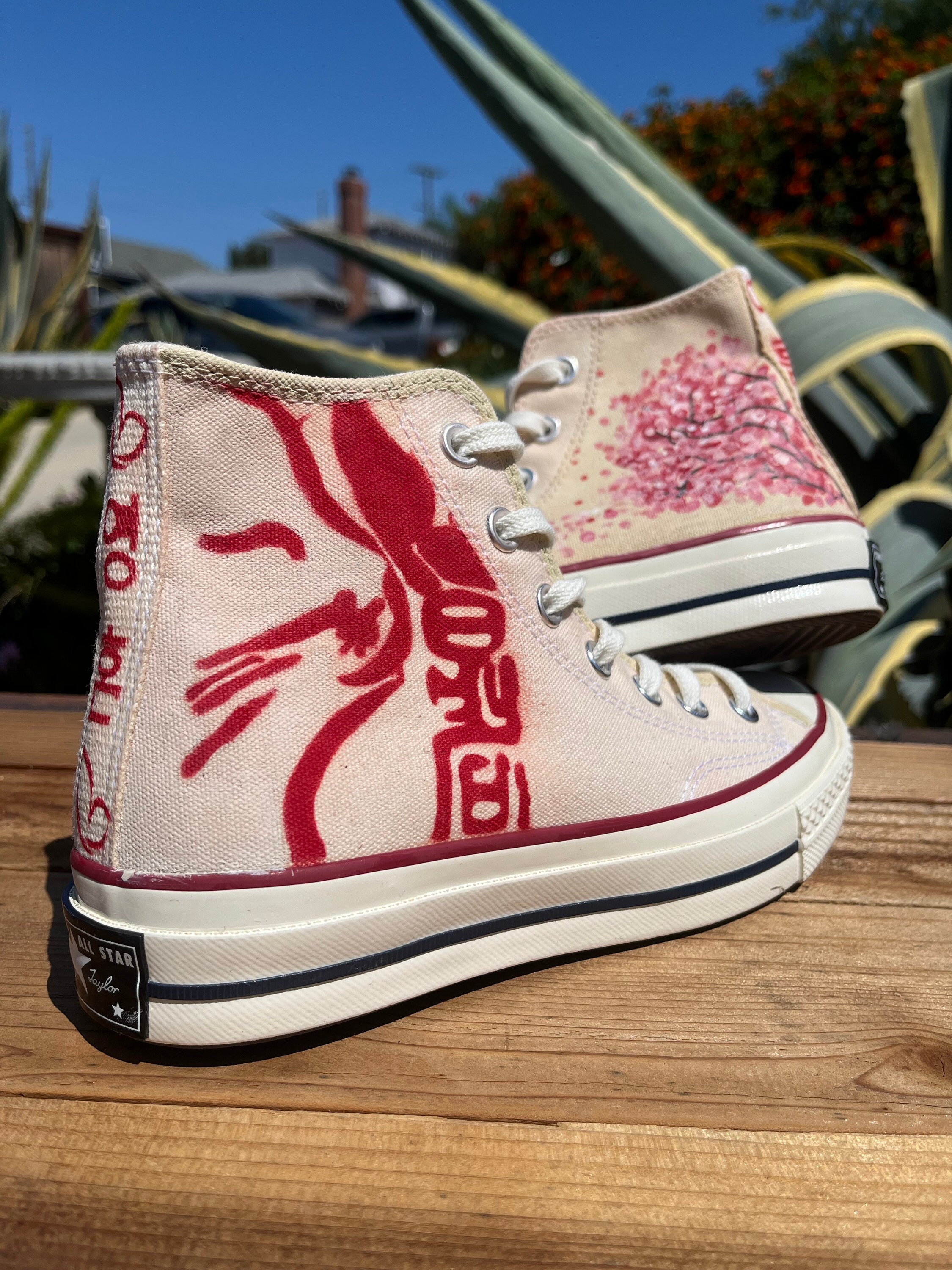 Cherry Blossom “beautiful Souls” Converse - Etsy