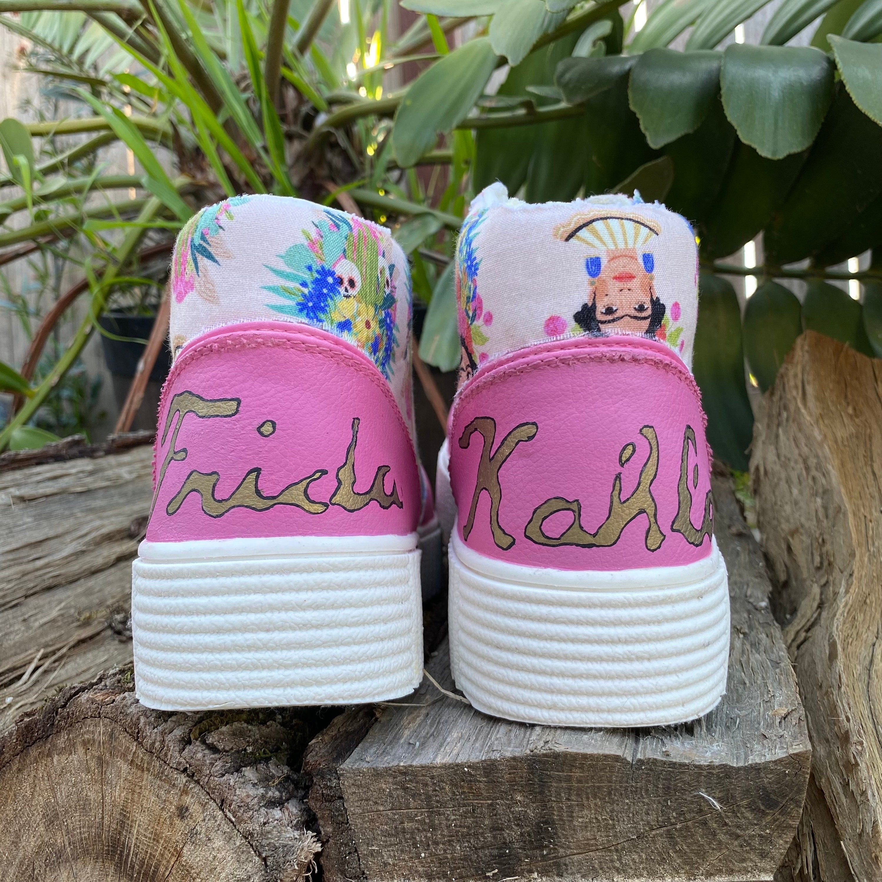Frida Khalo Inspired Custom Floral Shoes - Etsy