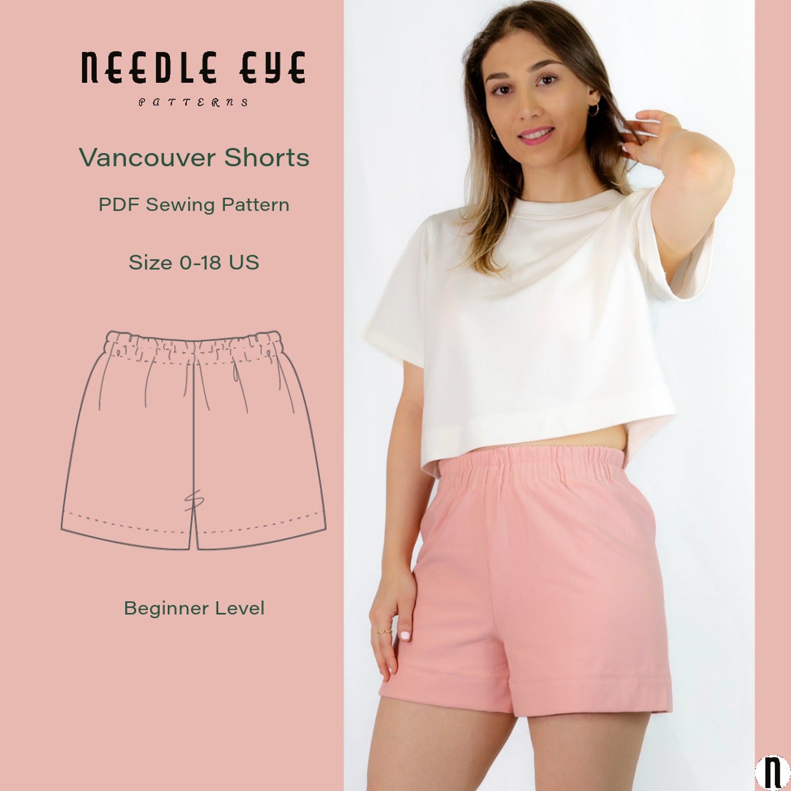 Vancouver Shorts PDF Sewing Pattern With Tutorial for Women | Size 0-18 ...