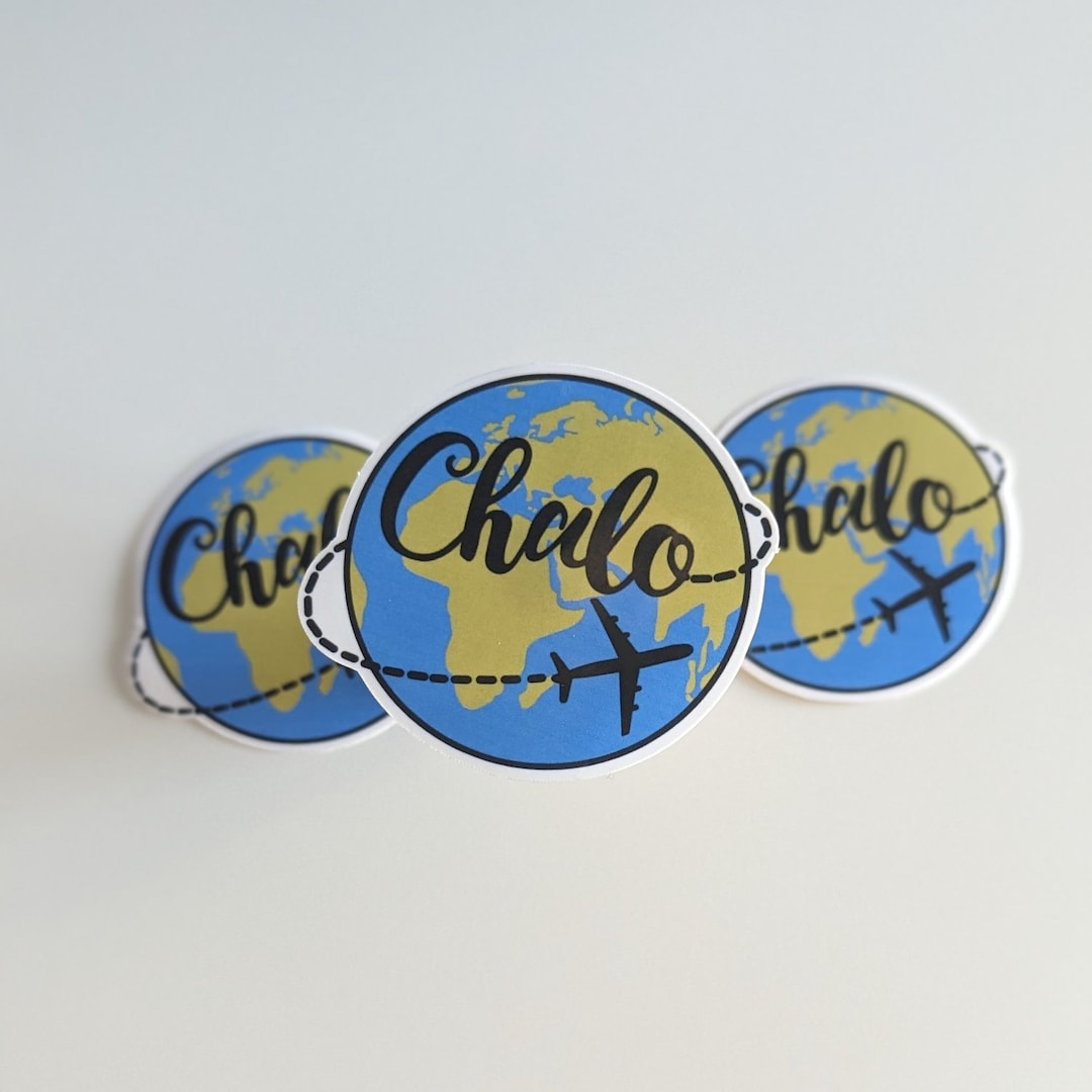Chalo (lets Go) Hindi World Sticker - Etsy