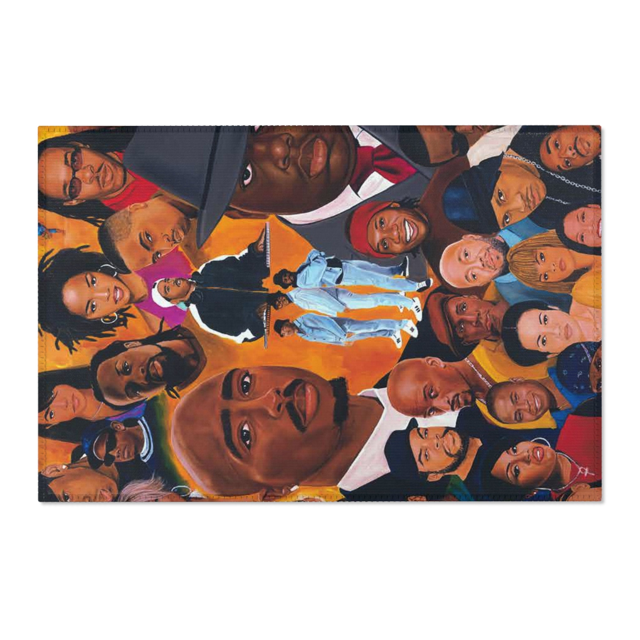 50 Year Anniversary: Hip Hop Legends Area Rug Featuring Tupac and ...