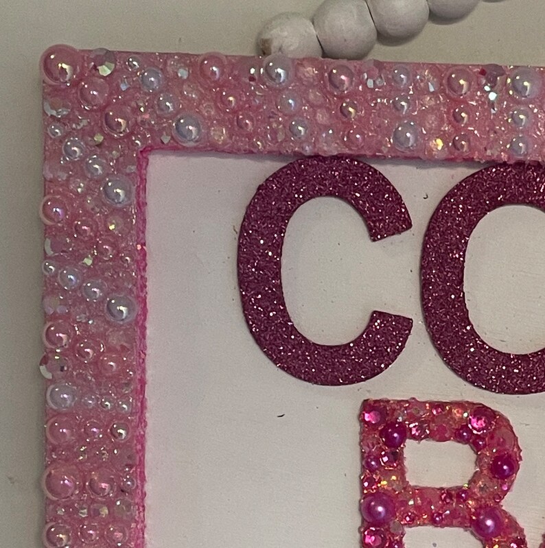 Pink Glamorous Barbie Bedazzled Wall Decor That Says "come on Barbie ...