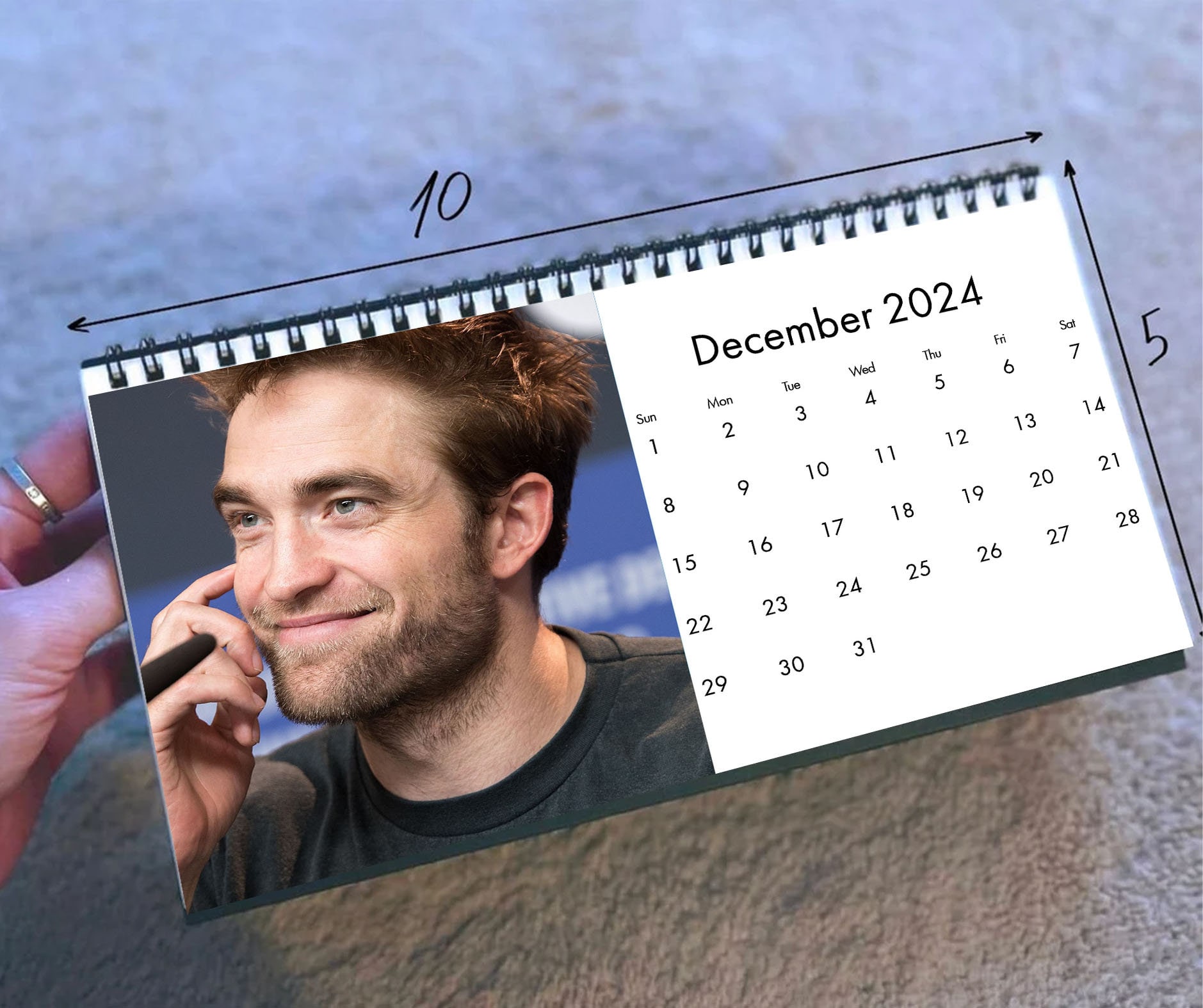 2024 Robert Pattinson Calendar, 2024 Desk Calendar, Celebrity Calendar ...