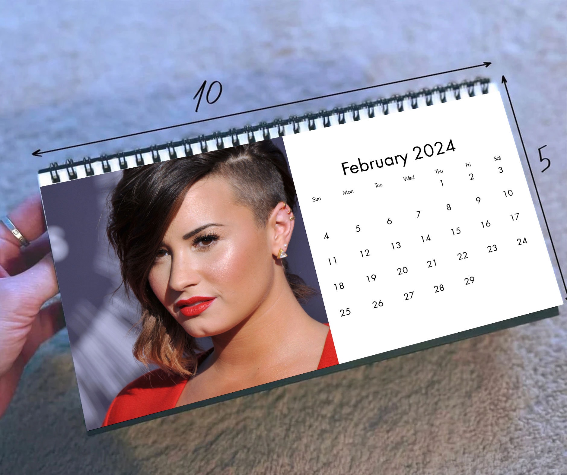 2024 Demi Lovato Calendar, 2024 Desk Calendar, Celebrity Calendar sold ...