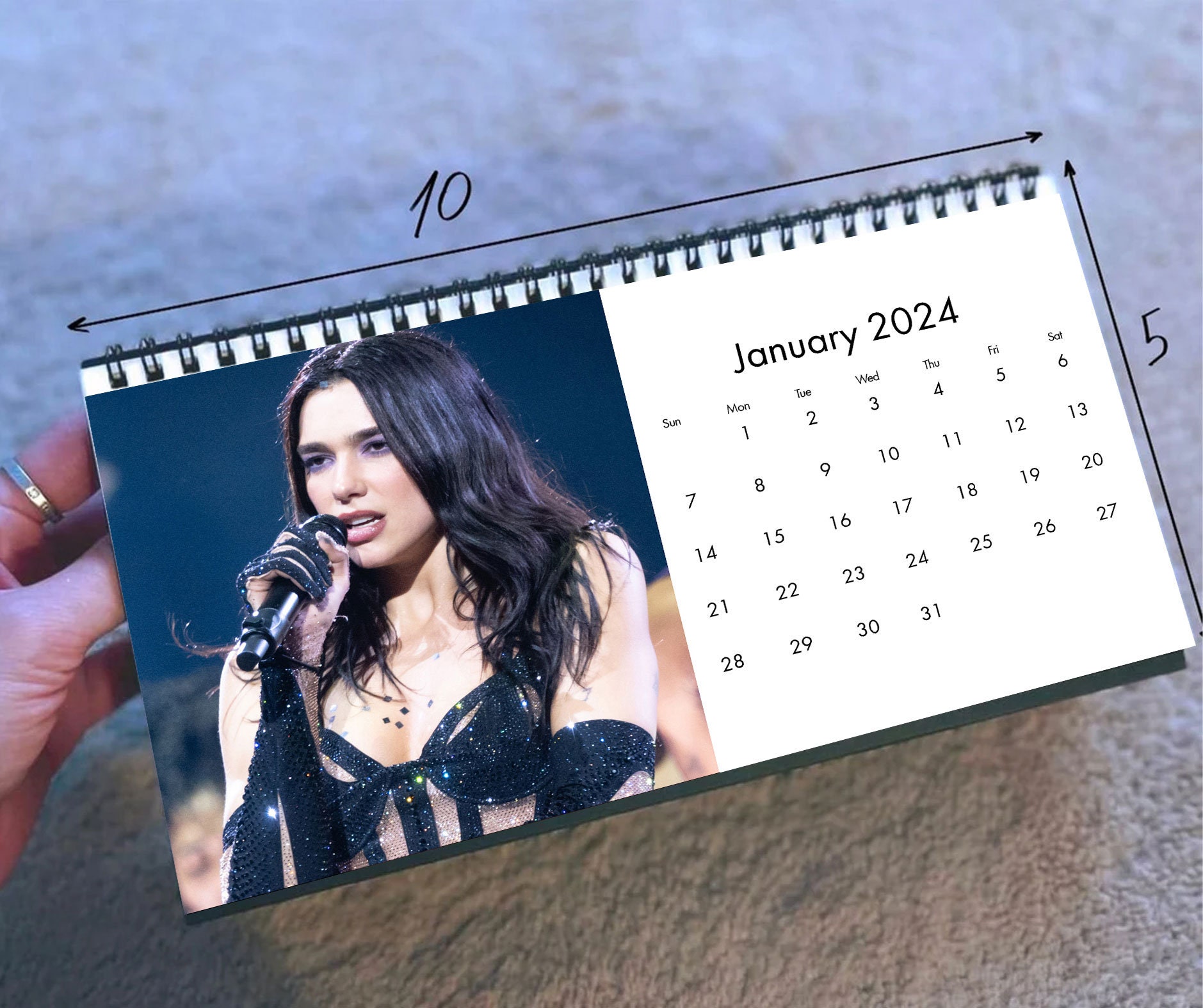 2024 Duo Lipa Calendar, 2024 Desk Calendar, Celebrity Calendar sold by ...