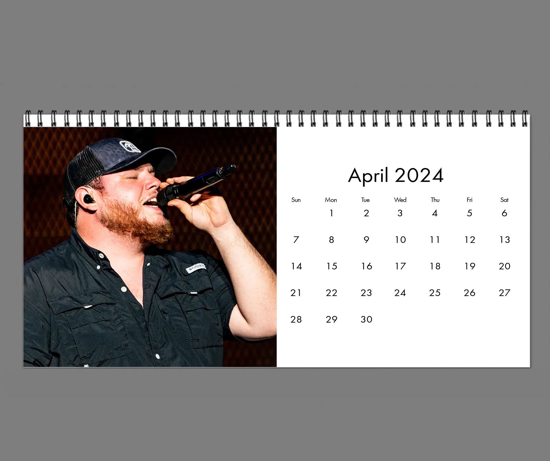 2024 Luke Comb Calendar, 2024 Desk Calendar, Celebrity Calendar sold by ...