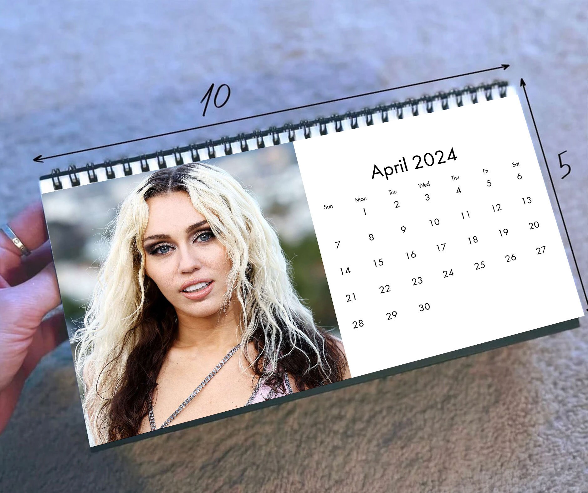 2024 Milley Cyrus Calendar, 2024 Desk Calendar, Celebrity Calendar sold ...