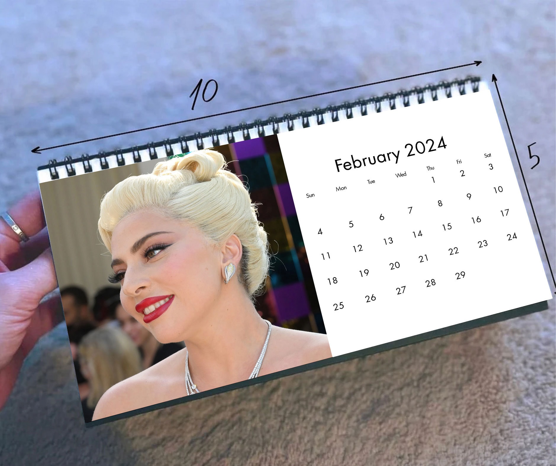 2024 Lady Gaga Calendar 2024 Desk Calendar Celebrity - Etsy Canada
