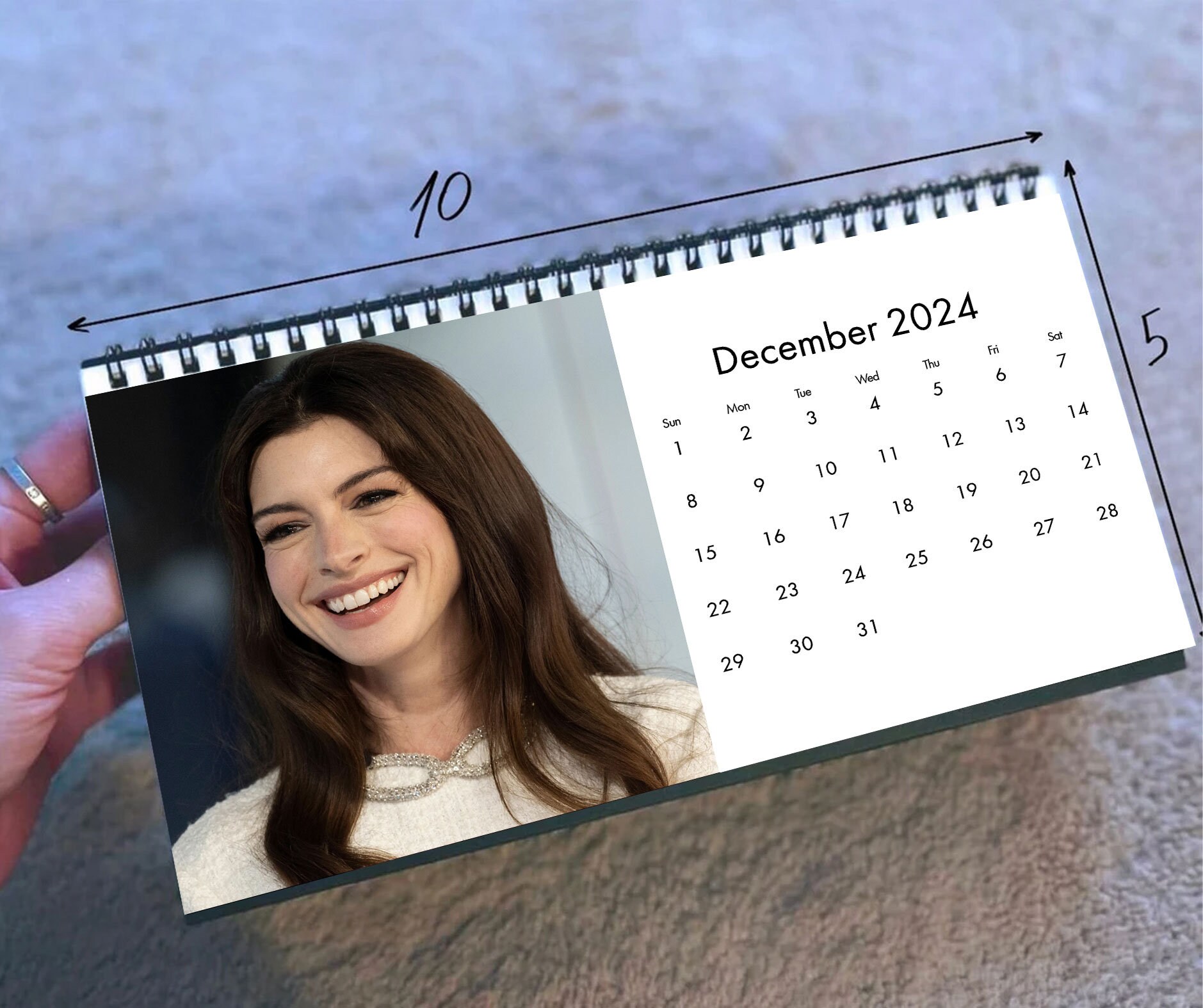 2024 Anne Hathaway Calendar, 2024 Desk Calendar, Celebrity Calendar ...
