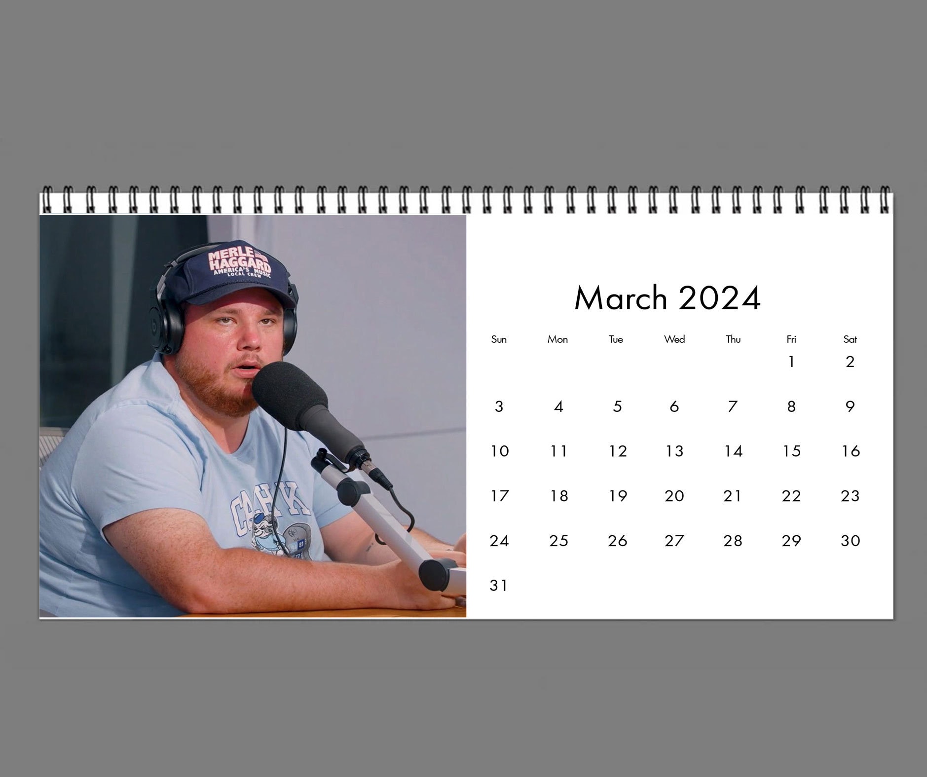 2024 Luke Comb Calendar, 2024 Desk Calendar, Celebrity Calendar sold by ...