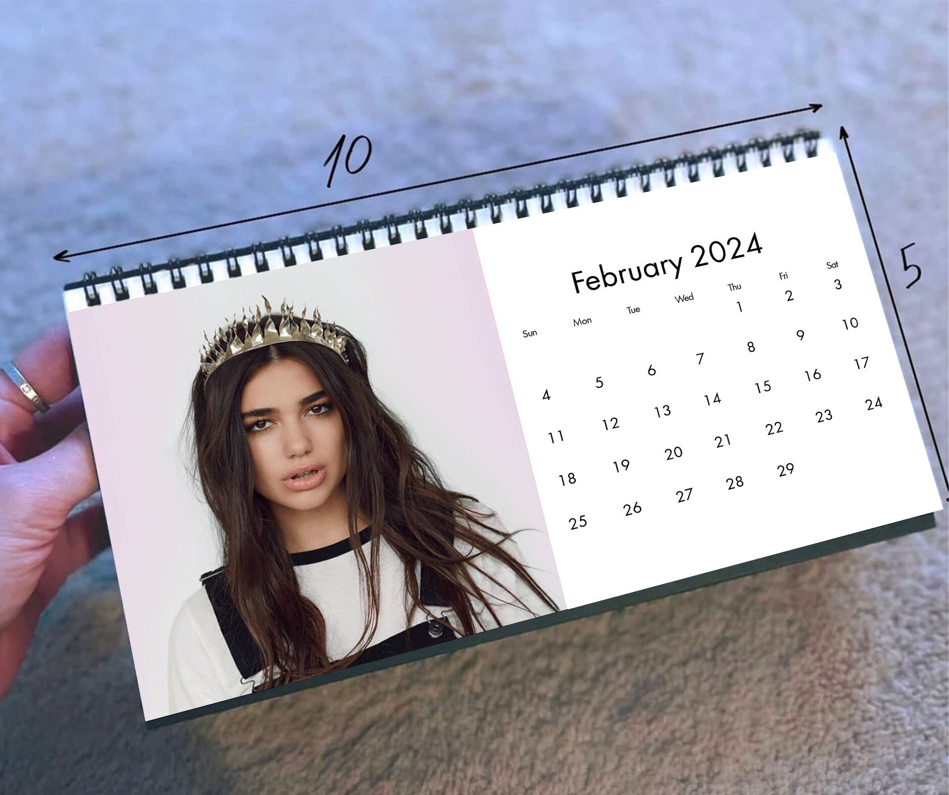 2024 Duo Lipa Calendar, 2024 Desk Calendar, Celebrity Calendar sold by ...