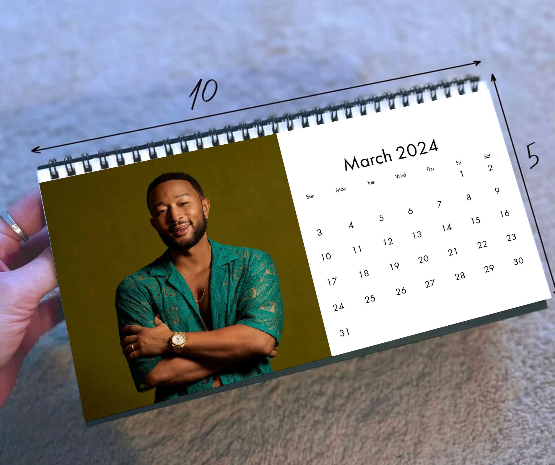 2024 John Legend Calendar, 2024 Desk Calendar, Celebrity Calendar sold ...