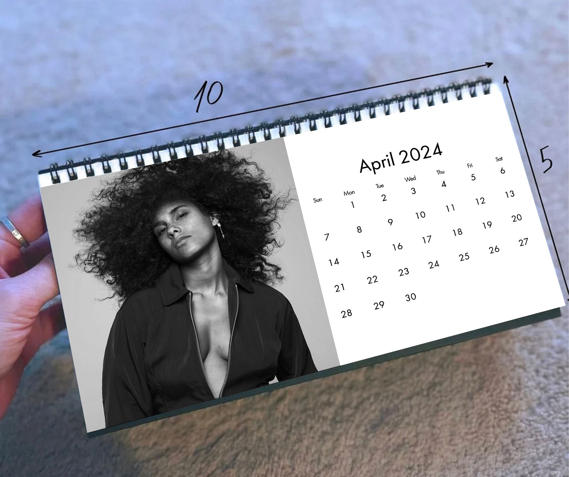 2024 Alicia Keys Calendar, 2024 Desk Calendar, Celebrity Calendar sold ...