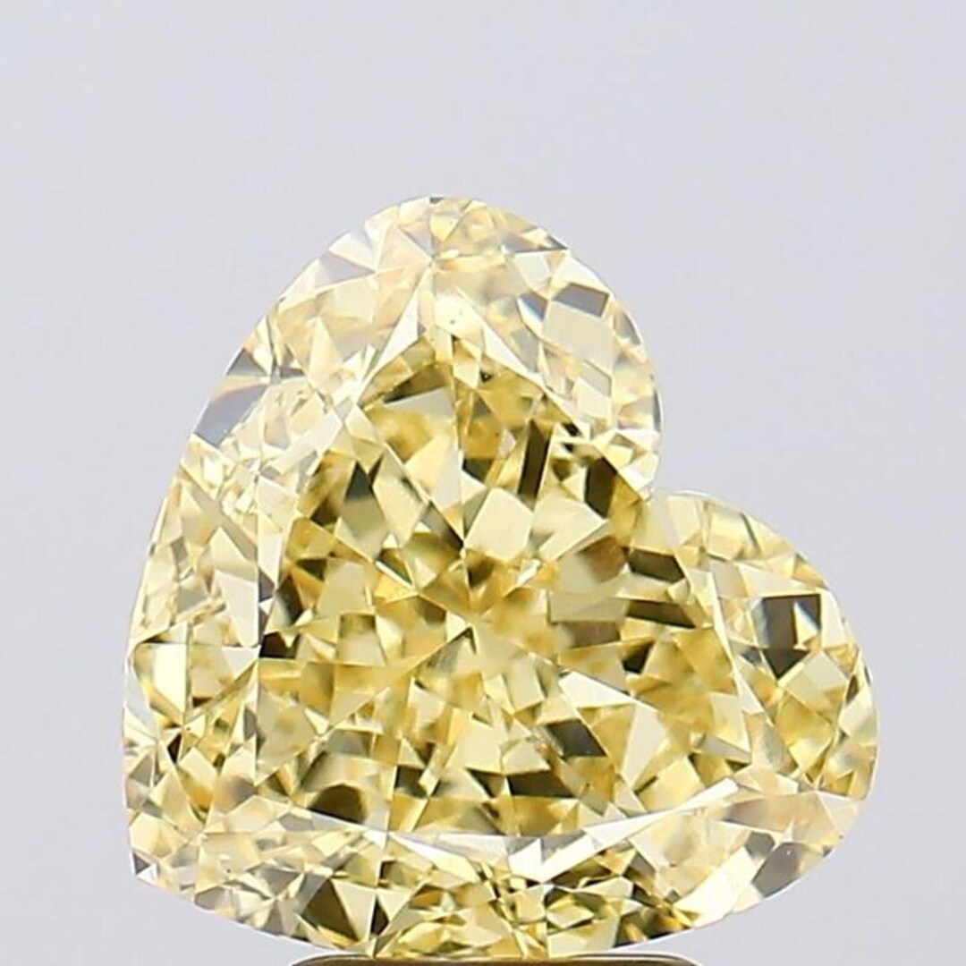 Yellow Heart Certified Loose Lab Grown Diamond, Fancy Vivid Yellow ...