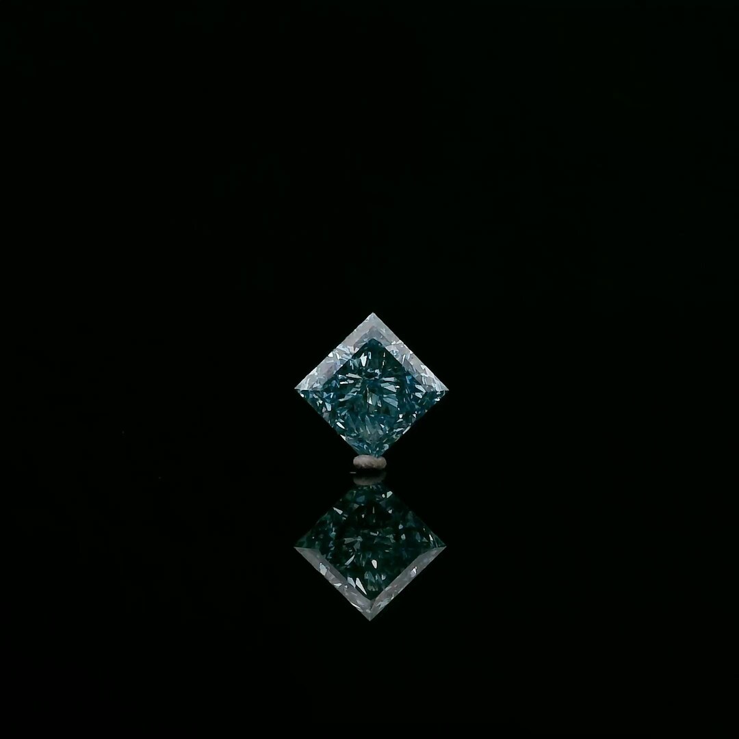 2.00 Carat Princess Cut Blue Color Lab Grown Certified Diamond, Loose ...