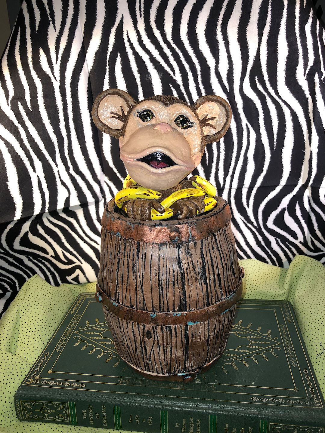 Monkey in a Barrel of Bananas - Etsy