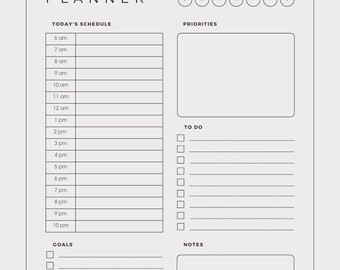 Green Minimalist Digital Daily Planner, Instant Download, Printable - Etsy